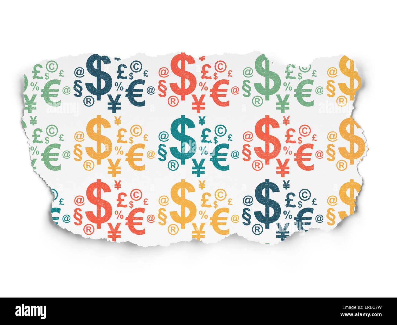 Advertising concept: Finance Symbol icons on Paper background Stock ...