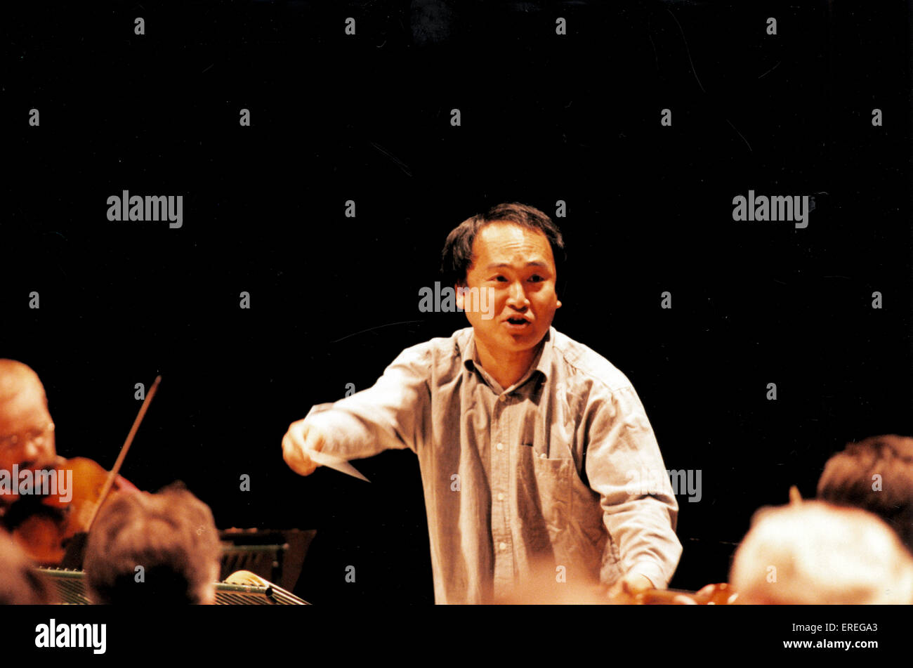 Jun-Ichi Hirokami - portrait of the Japanese conductor, baton in hand ...