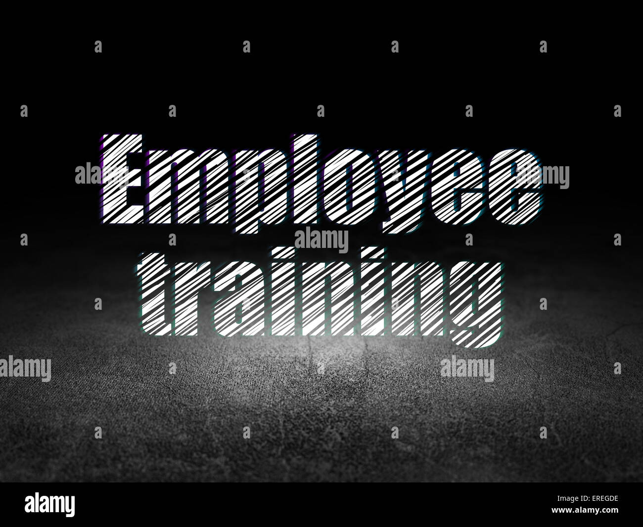Studying concept: Employee Training in grunge dark room Stock Photo - Alamy