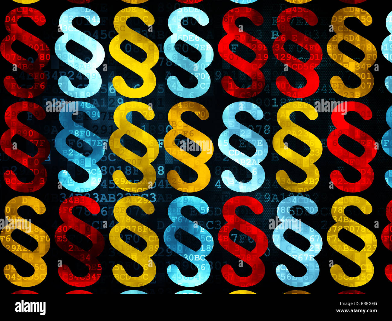 Law concept: Paragraph icons on Digital background Stock Photo - Alamy