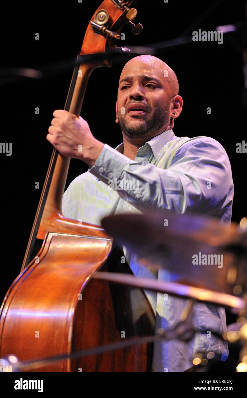Eric Revis playing acoustic bass with the Branford Marsalis Quartet at ...