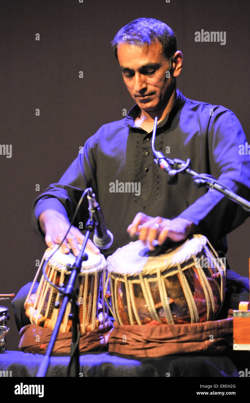 Kuljit Bhamra playing various Indian percussion instruments at the ...