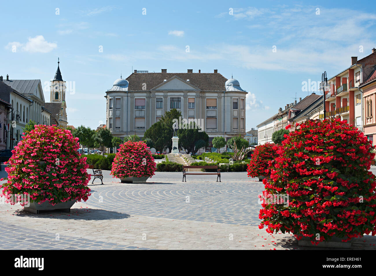 Baja city center. Baja is a city in southern Hungary. Famous tourist ...