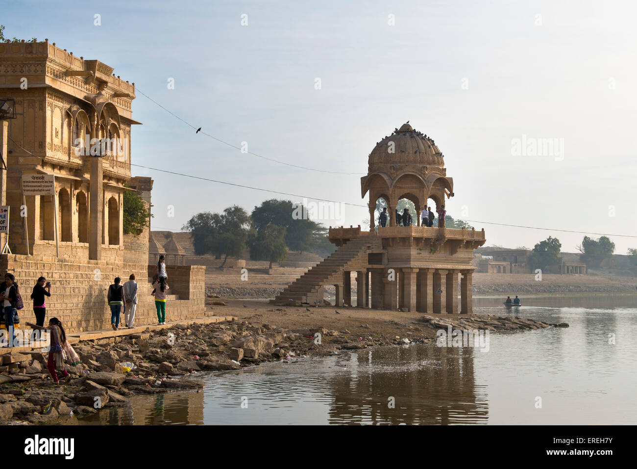 India, Rajasthan, Jaisalmer, Gadisar tank Stock Photo - Alamy