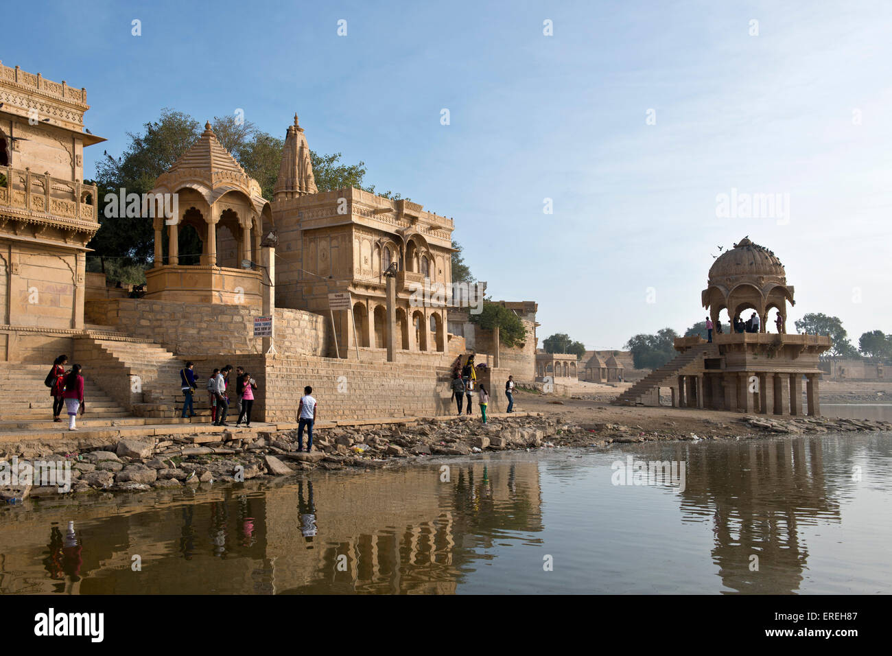 India, Rajasthan, Jaisalmer, Gadisar tank Stock Photo - Alamy