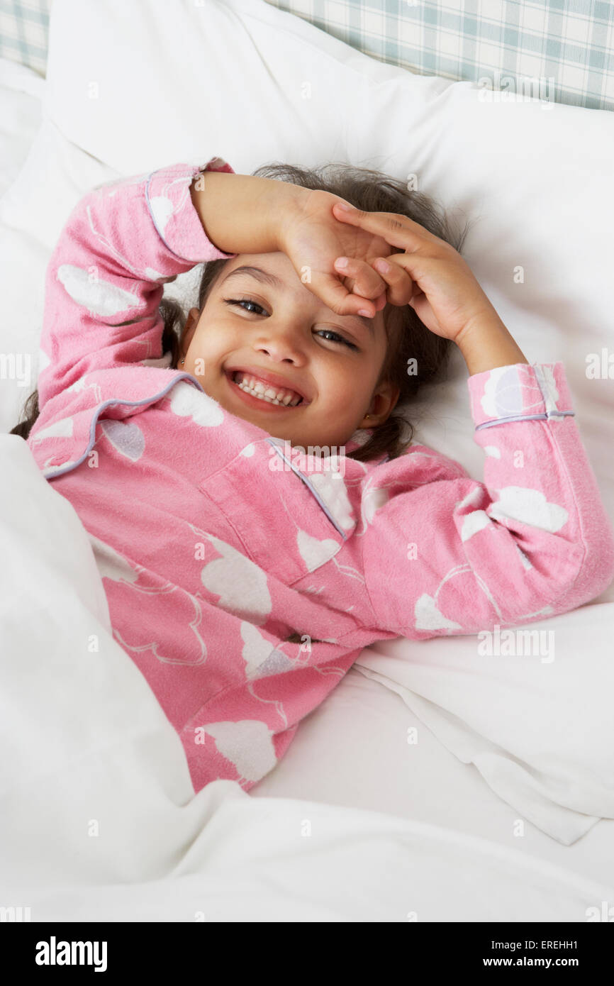 Young Girl Wearing Pajamas Lying In Bed Stock Photo - Alamy Young Girl Wearing Pajamas Lying In Bed Stock Photo - Alamy