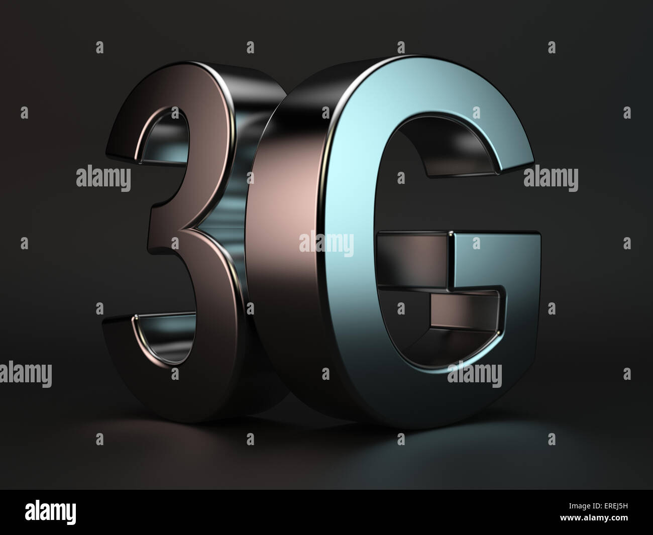 3d rendering of 3G cellular high speed data connection concept logo ...