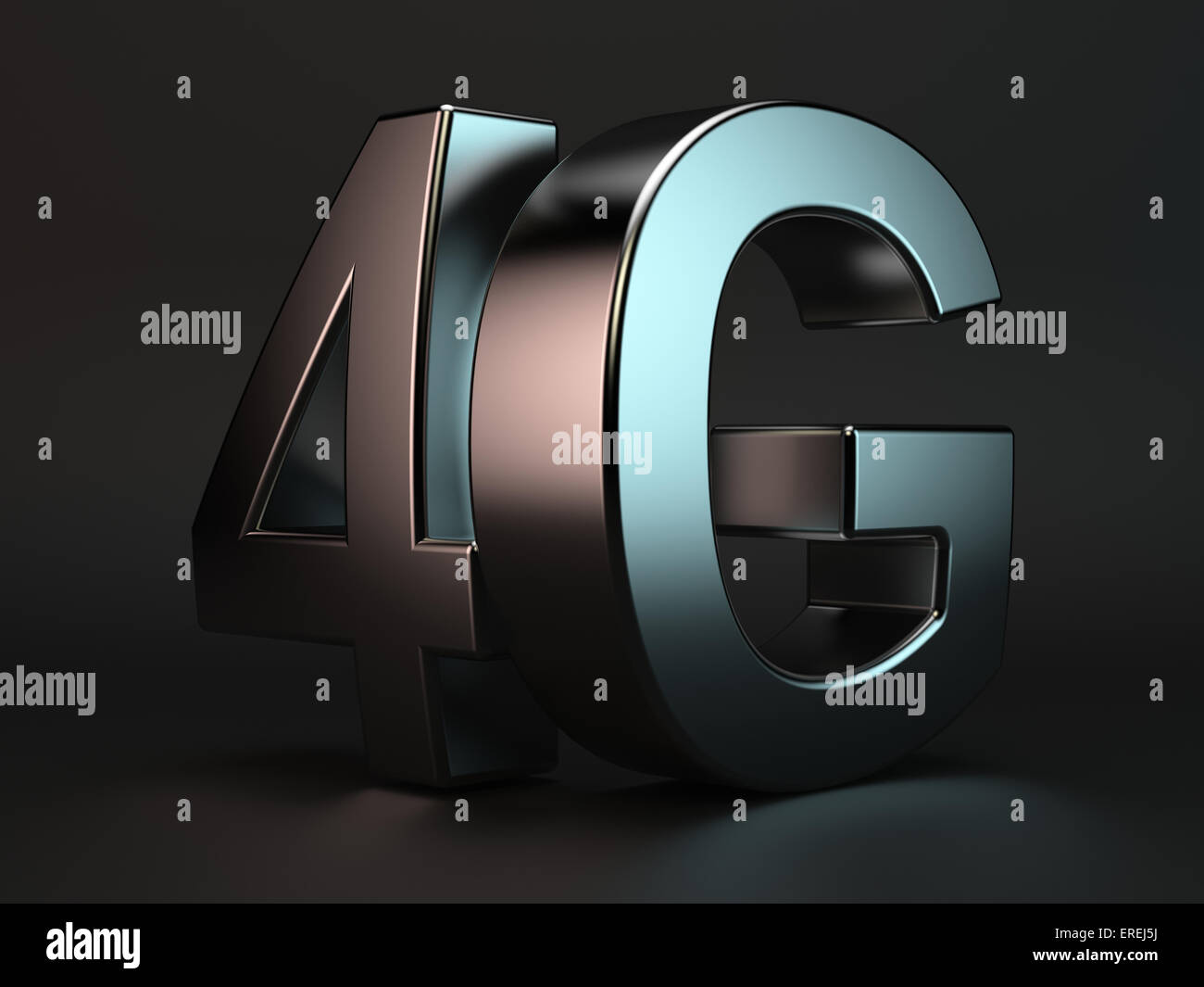 3d rendering of 4G cellular high speed data connection concept logo ...