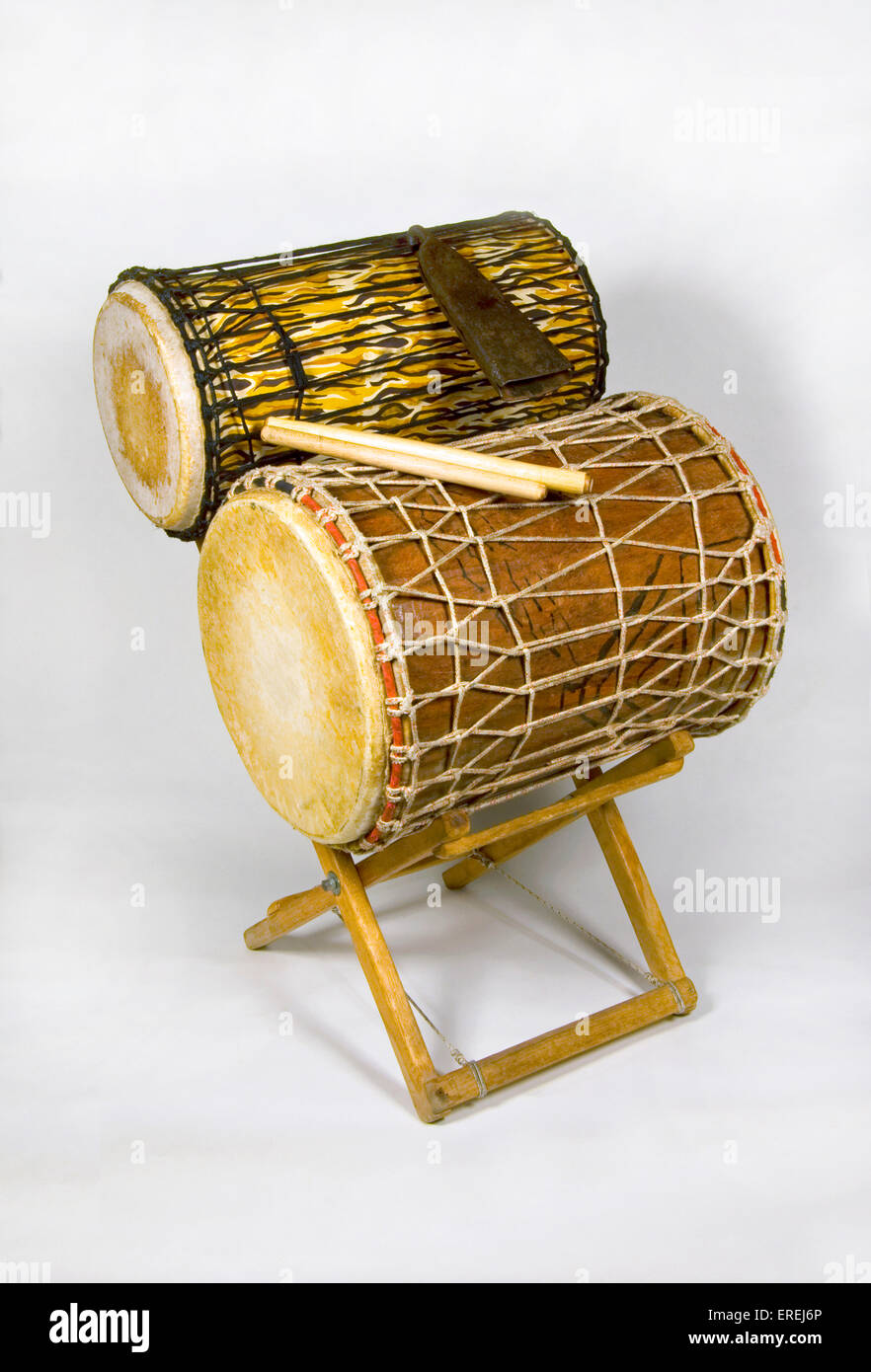 Set of African dunduns (or doundouns, dum dum, or djun-djuns ...