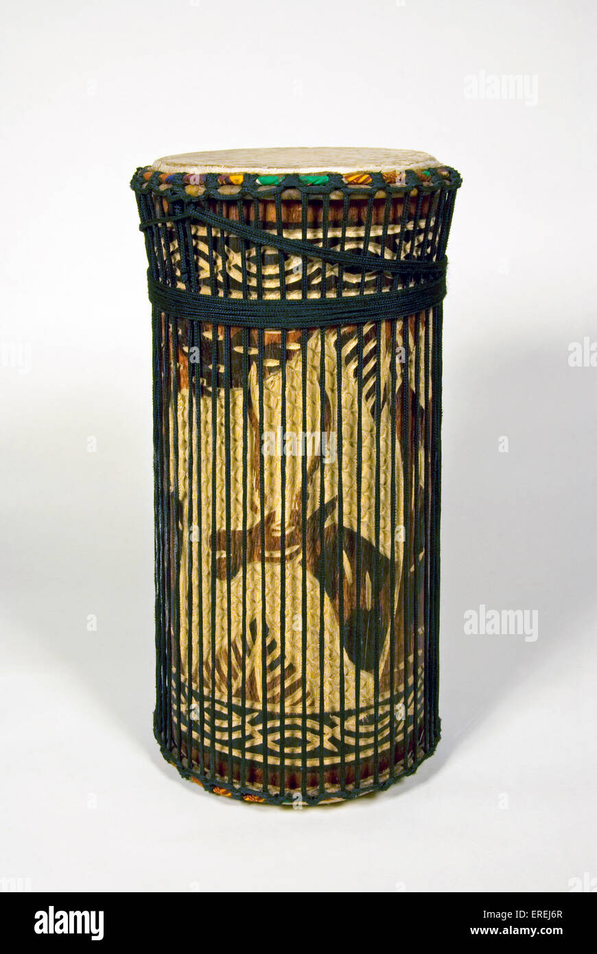 A sangban, the medium-size drum in the dundun family. West Africa ...