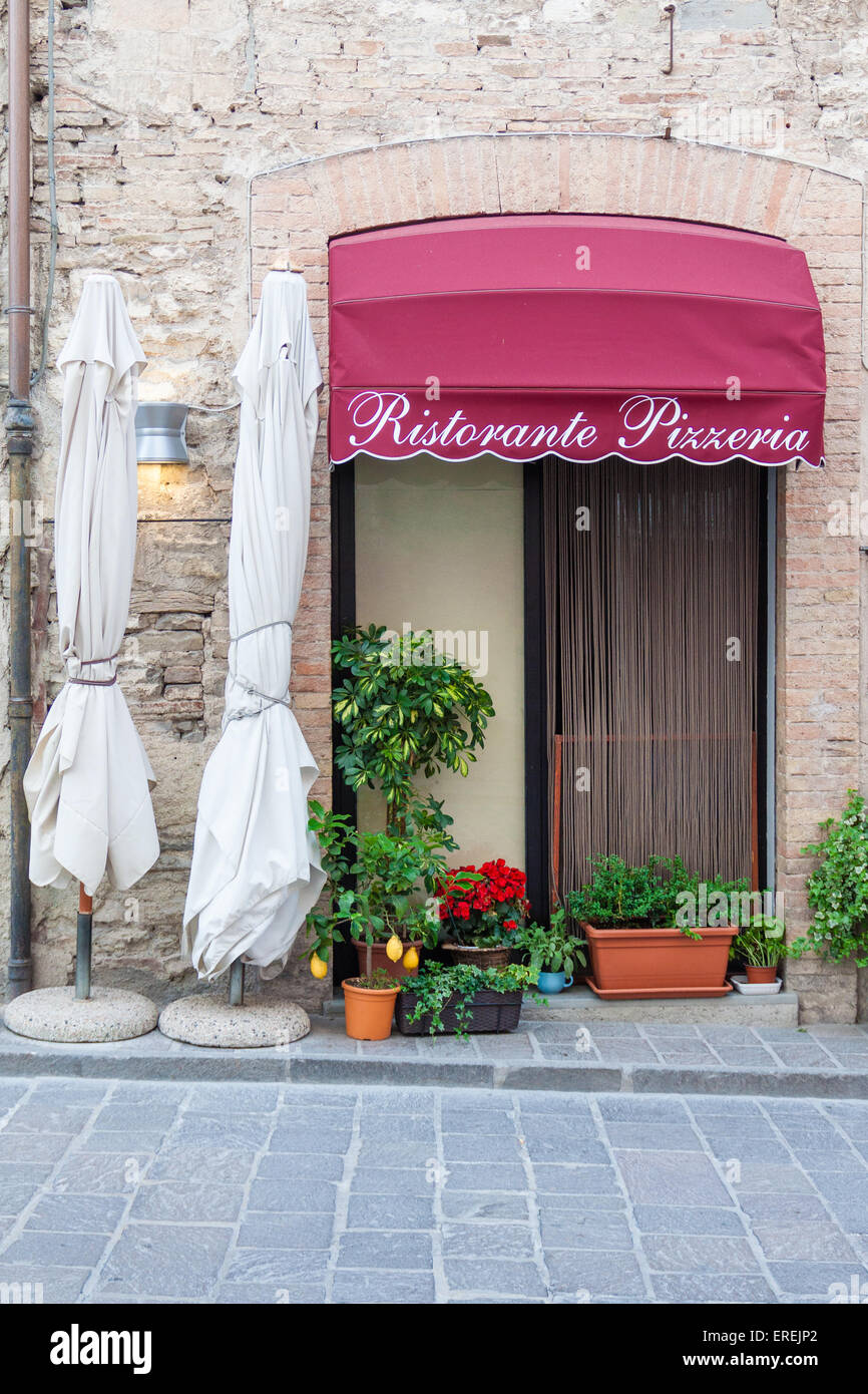 Typical traditional italian restaurant entrance hi-res stock ...