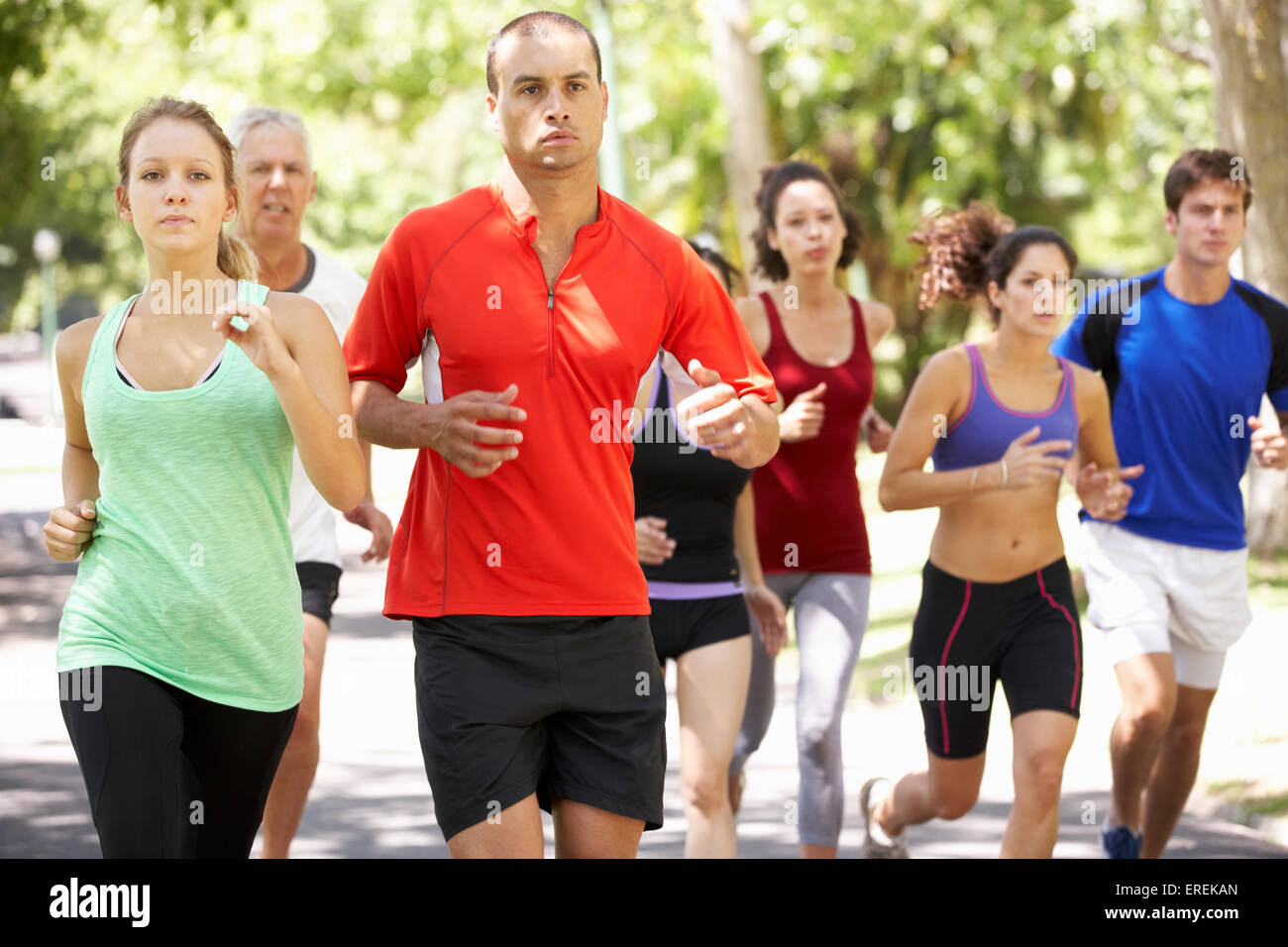 Group senior runners outdoors hi-res stock photography and images - Alamy