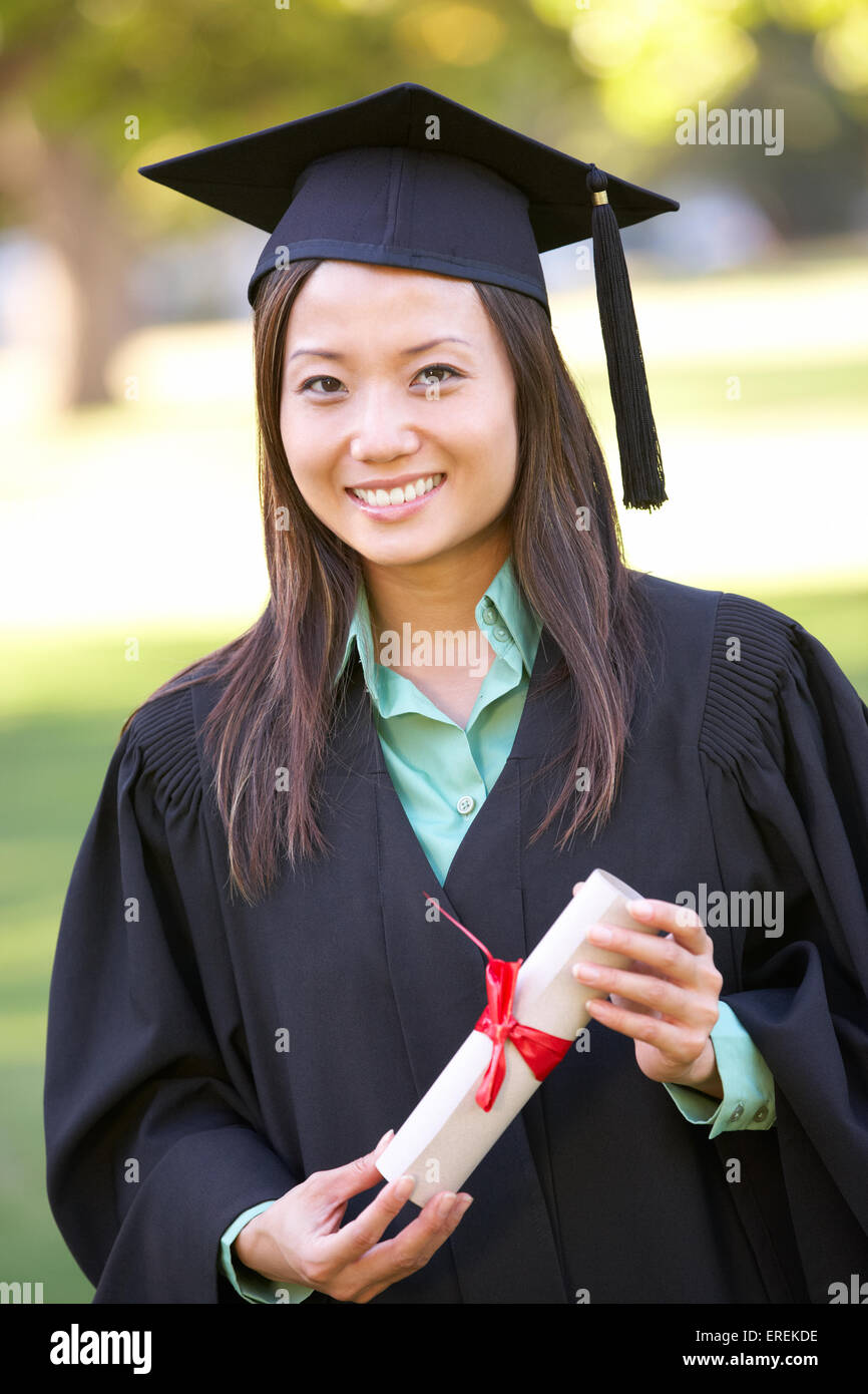 Female Student Attending Graduation Ceremony Stock Photo - Alamy