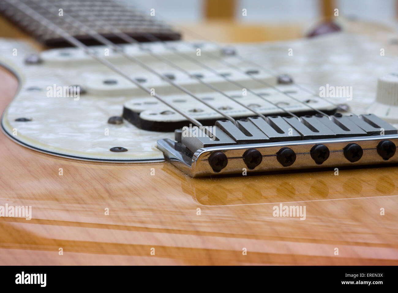Electric Guitar Stringed Instrument closeup macro shot Stock Photo - Alamy