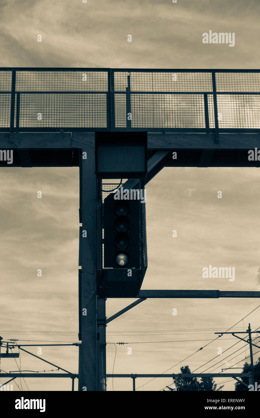 Train Signal Queensland Rail Stock Photo - Alamy