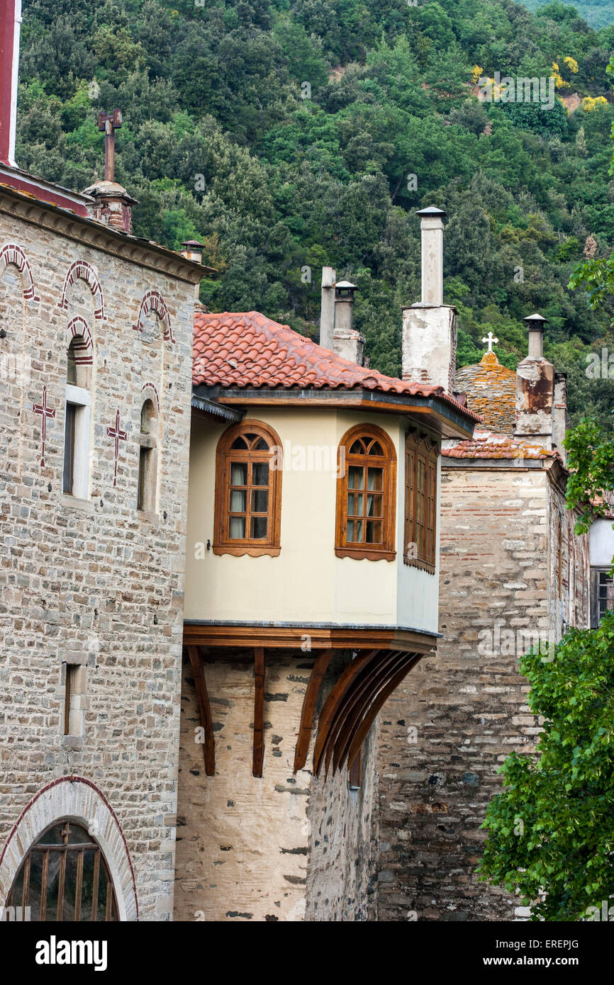 Konstamonitou monastery, Halkidiki, Greece, Mount Athos Stock Photo - Alamy