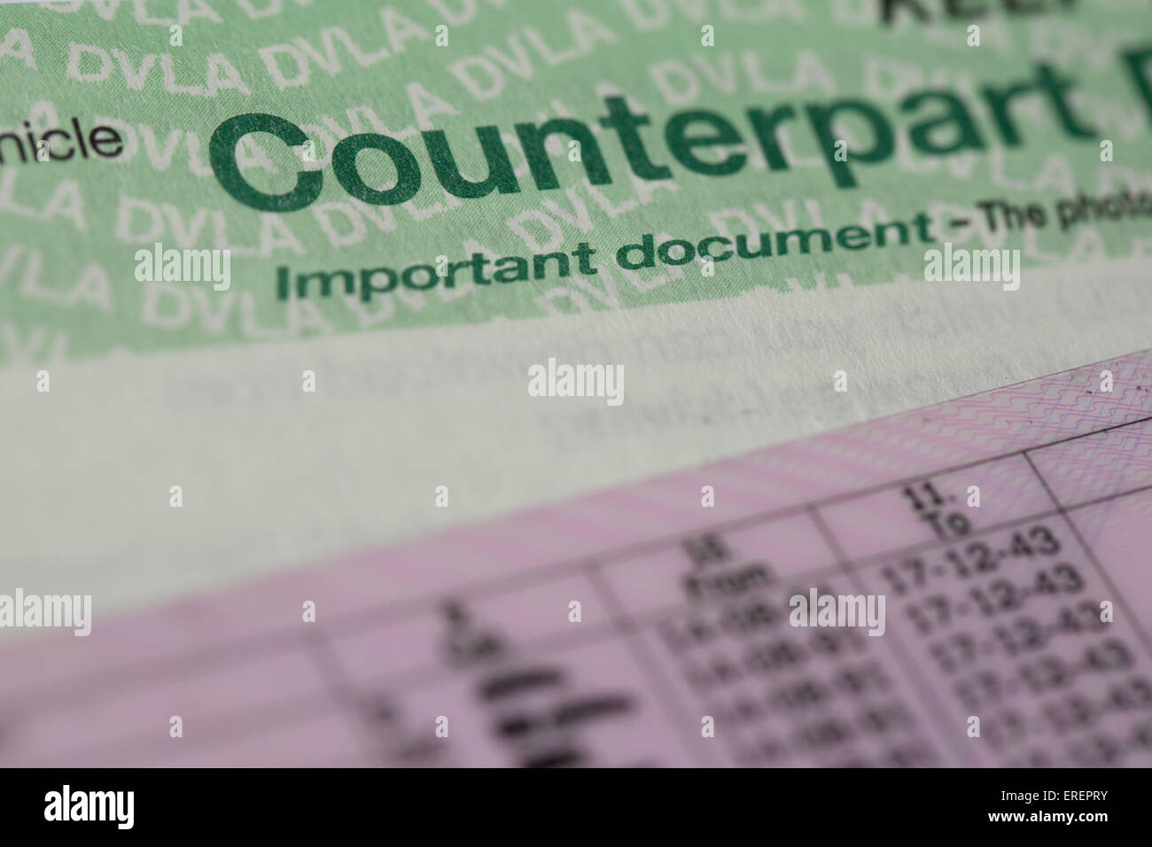Counterpart driving licence hi-res stock photography and images - Alamy