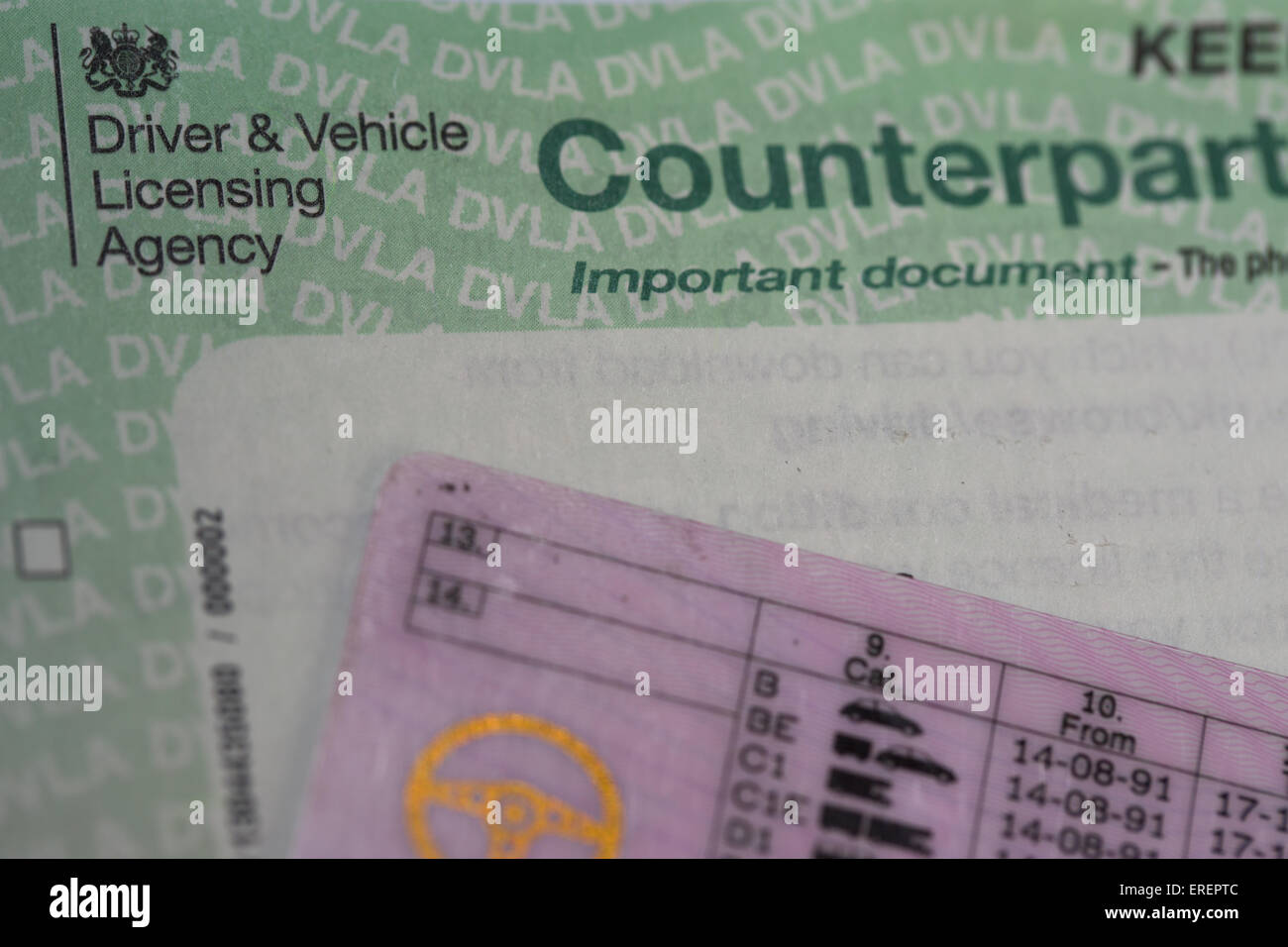 Counterpart driving licence hi-res stock photography and images - Alamy