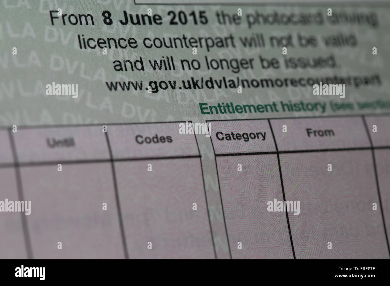 Counterpart driving licence hi-res stock photography and images - Alamy
