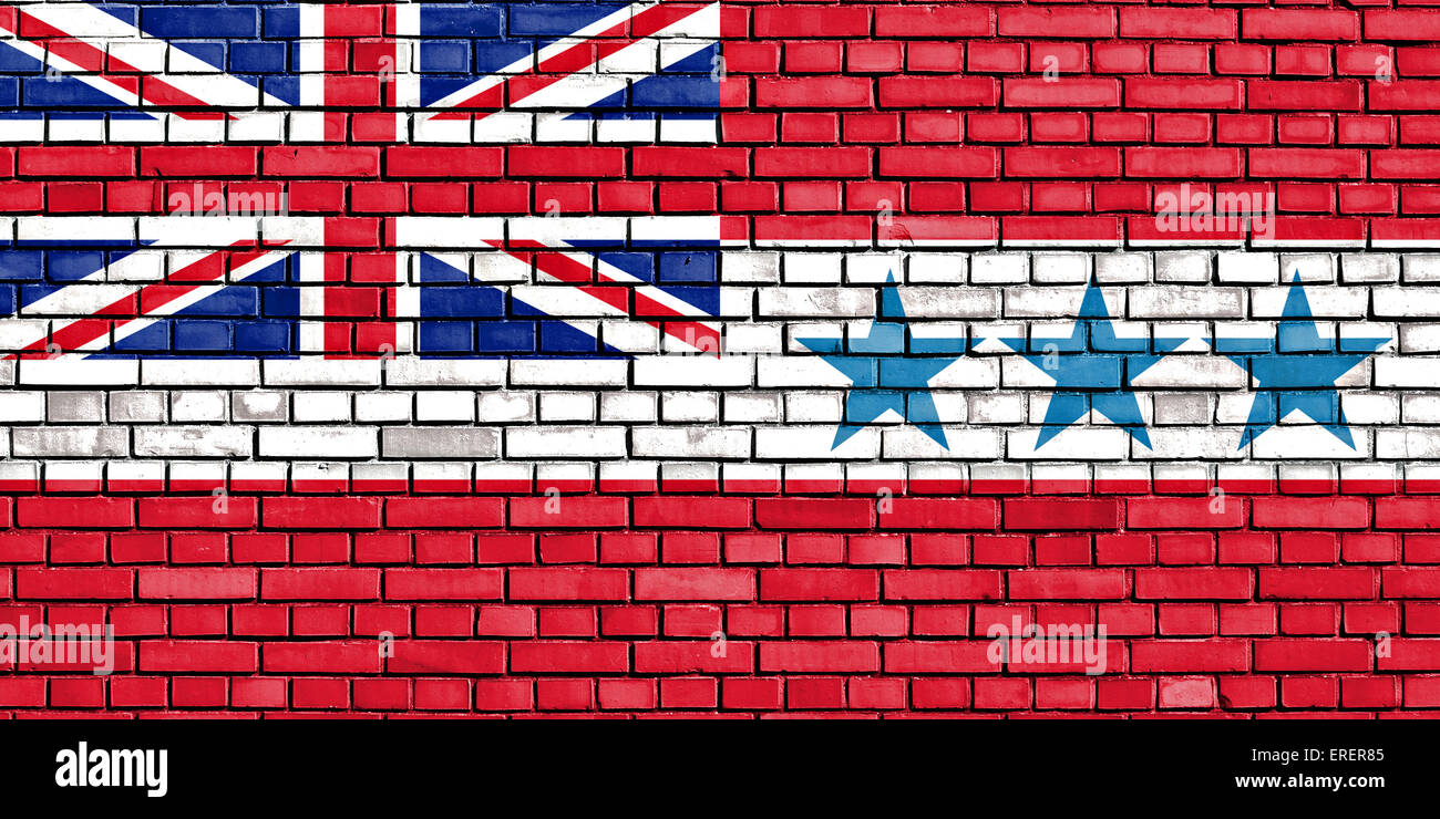 flag of Kingdom of Rarotonga painted on brick wall Stock Photo - Alamy