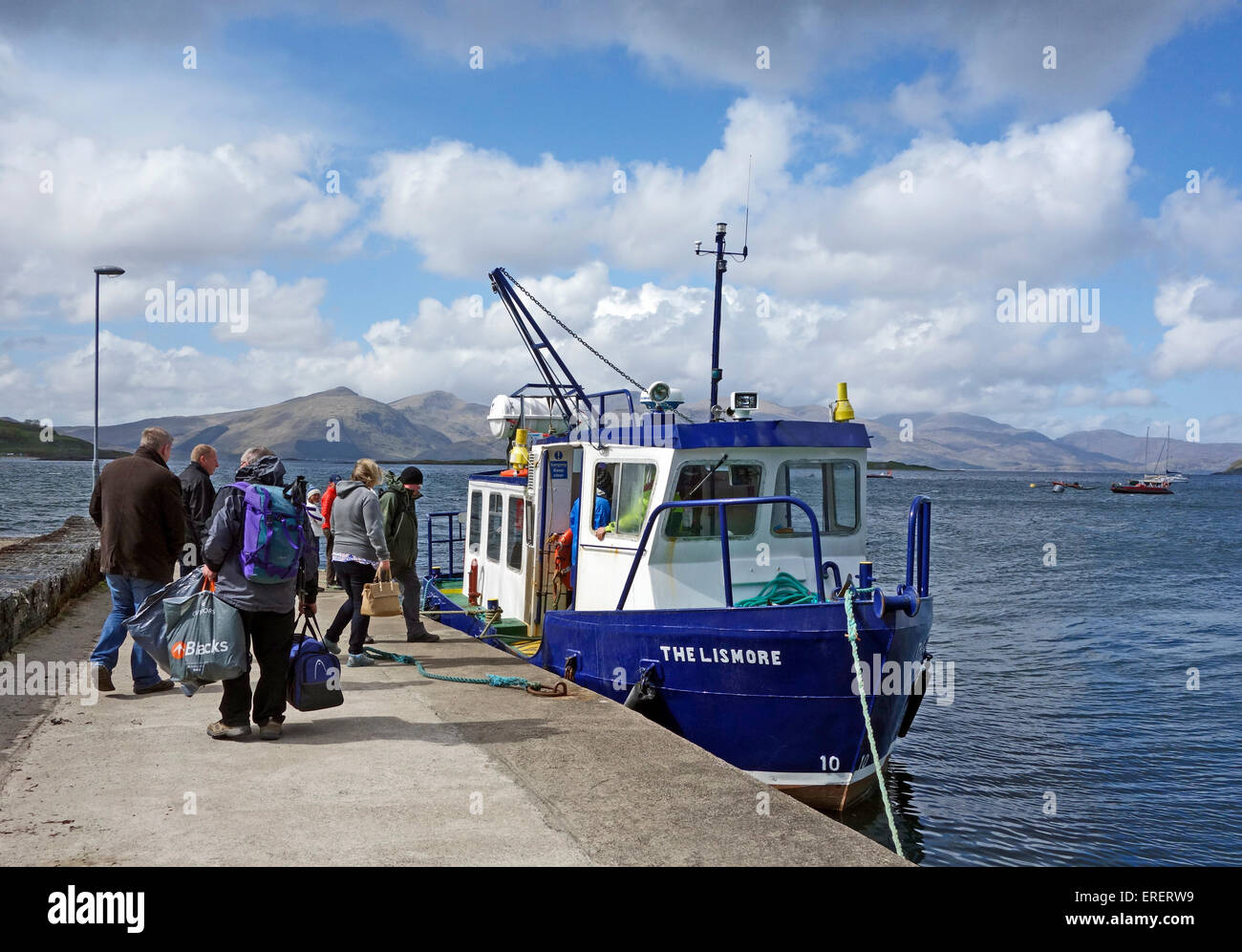 The Lismore ferry at Port Appin north of Oban in Argyle & Bute Scotland ...