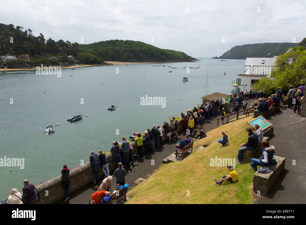 Pilot Gig boat racing rowing event at Salcombe Devon on Sunday 31st May ...