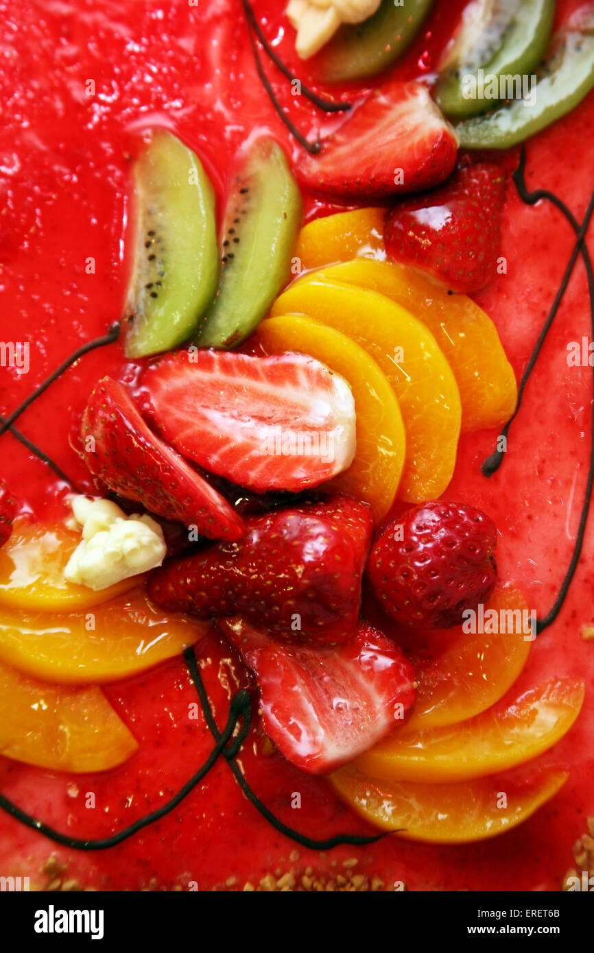 Piece of a pie with fruit Stock Photo - Alamy