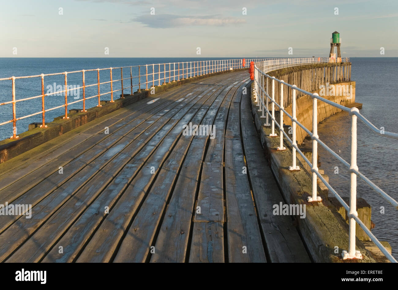 Whitby Pier in Whitby North Yorkshire Stock Photo - Alamy