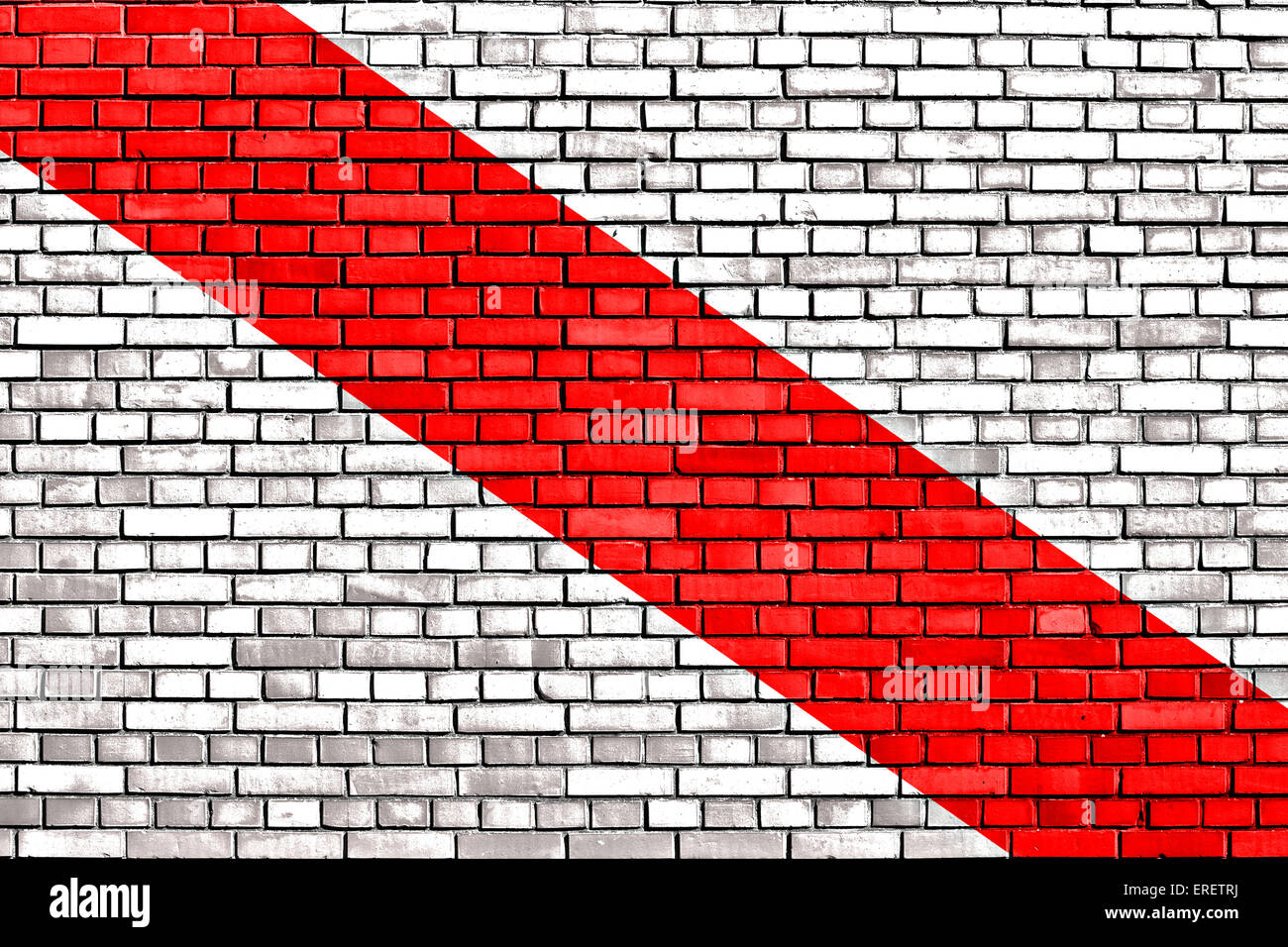 flag of Strasbourg painted on brick wall Stock Photo - Alamy
