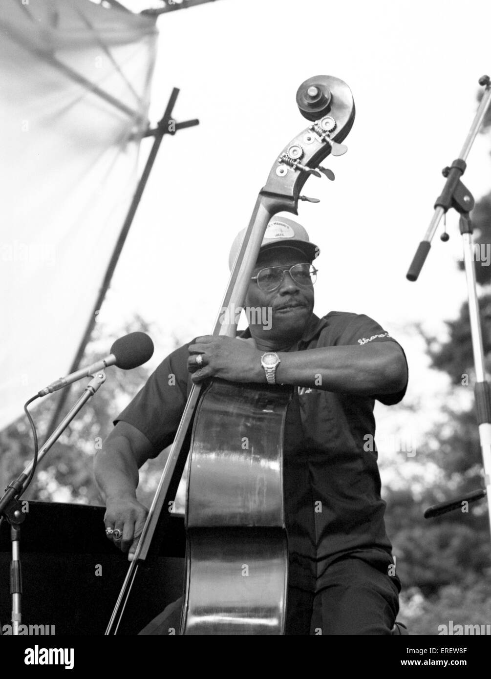 American jazz bassist Major Holley performing at the Capital Radio Jazz ...
