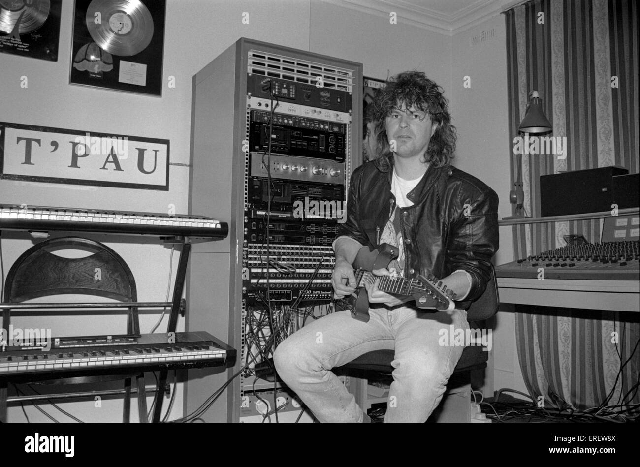 English guitarist Ronnie (Ron) Rogers - member of the pop group T'Pau ...