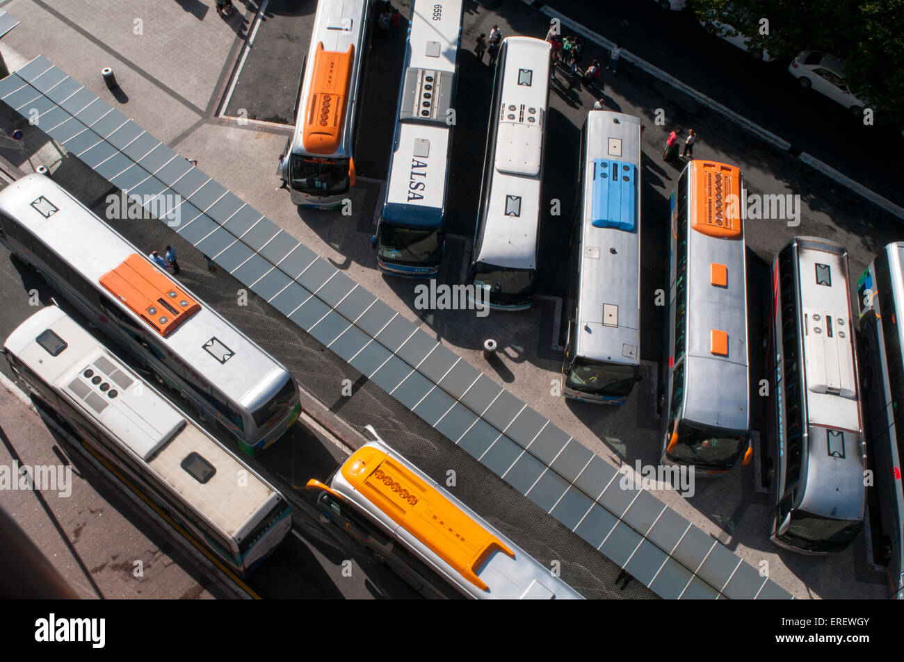 Buses aerial view hi-res stock photography and images - Alamy