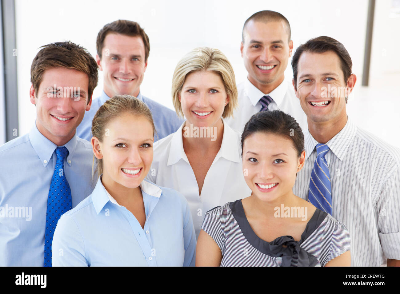 Group Of Happy And Positive Business People Stock Photo - Alamy