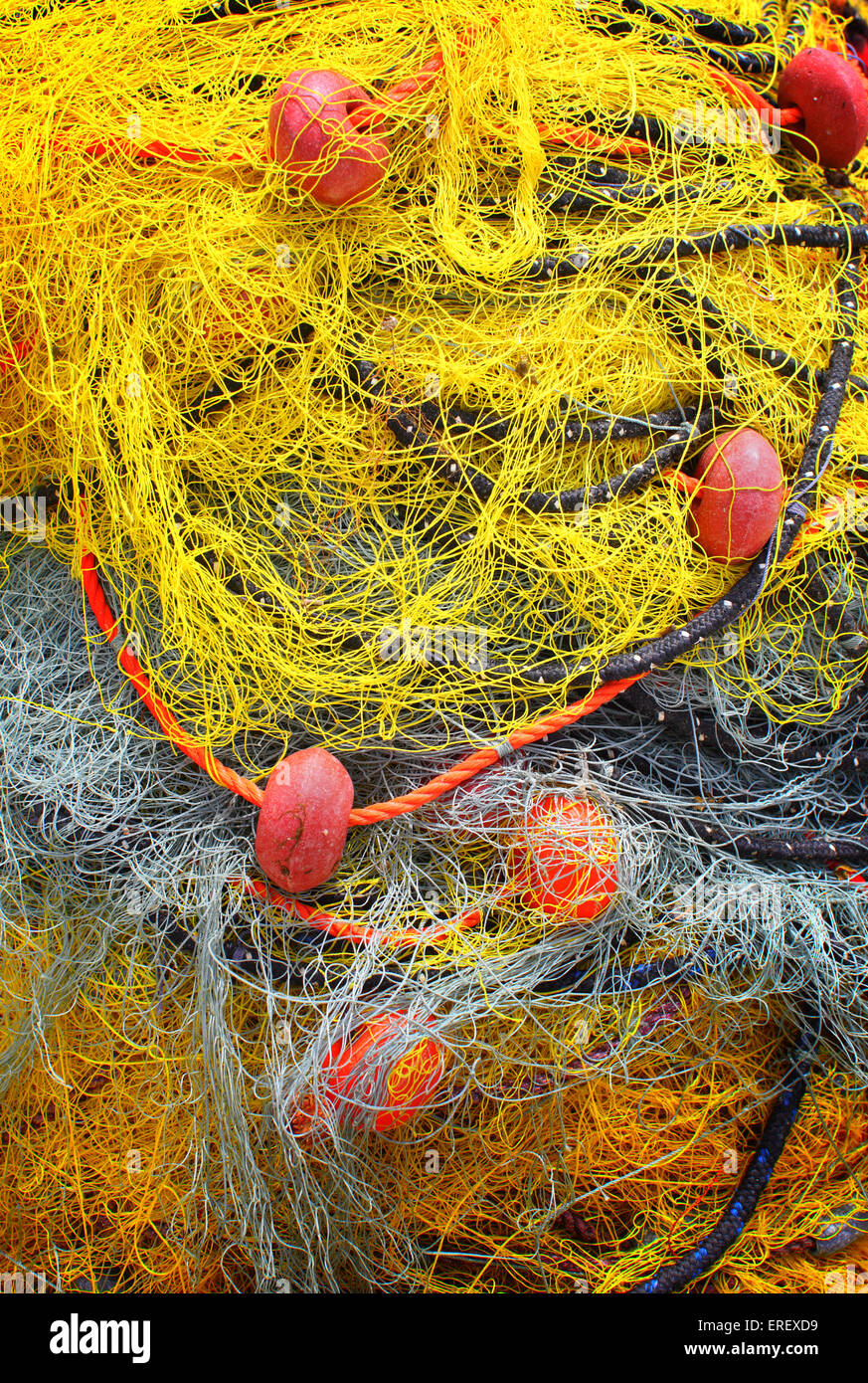 Close up view of fishing net Stock Photo - Alamy