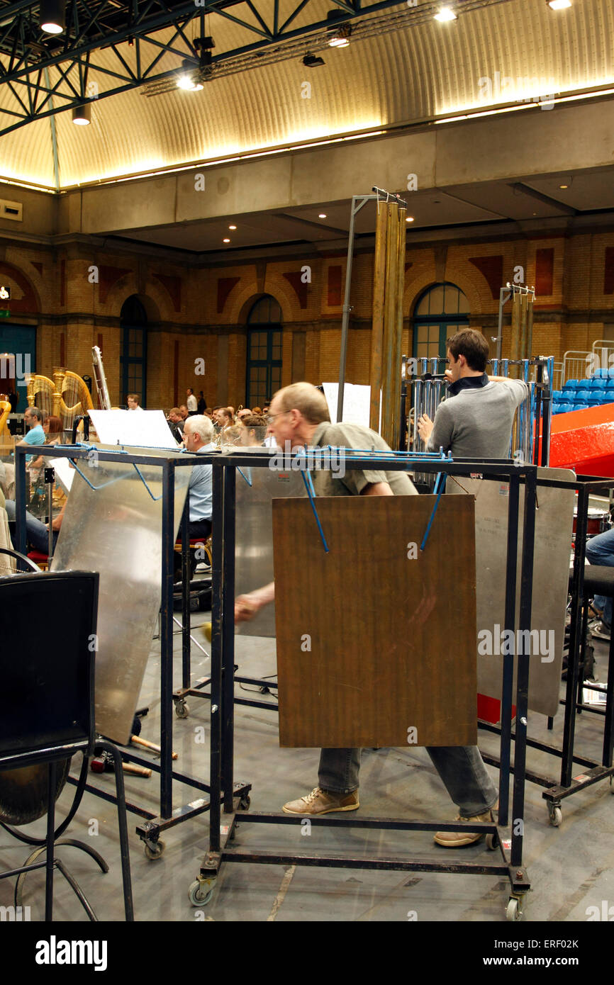 Percussionist playing Bell Plates Stock Photo - Alamy