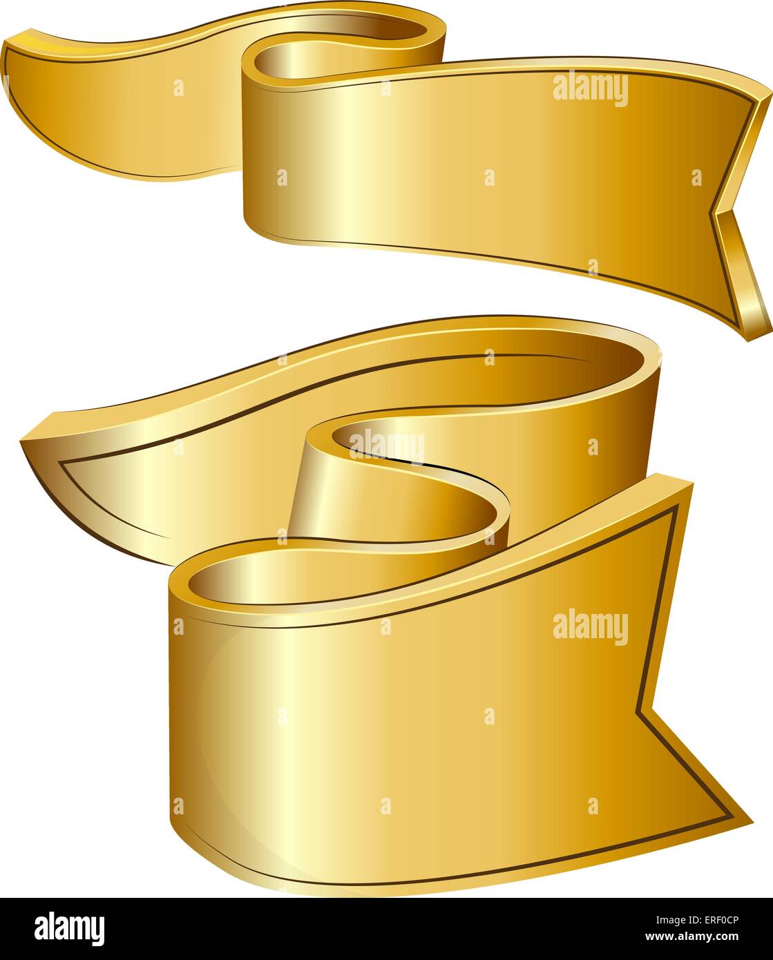 Gold ribbon collection Stock Vector Image & Art - Alamy