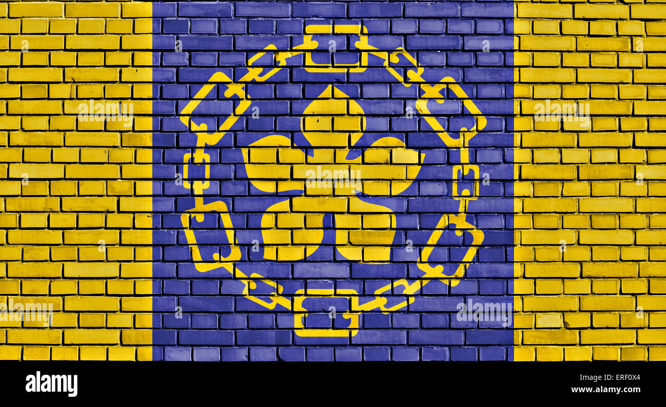 flag of Hamilton painted on brick wall Stock Photo - Alamy