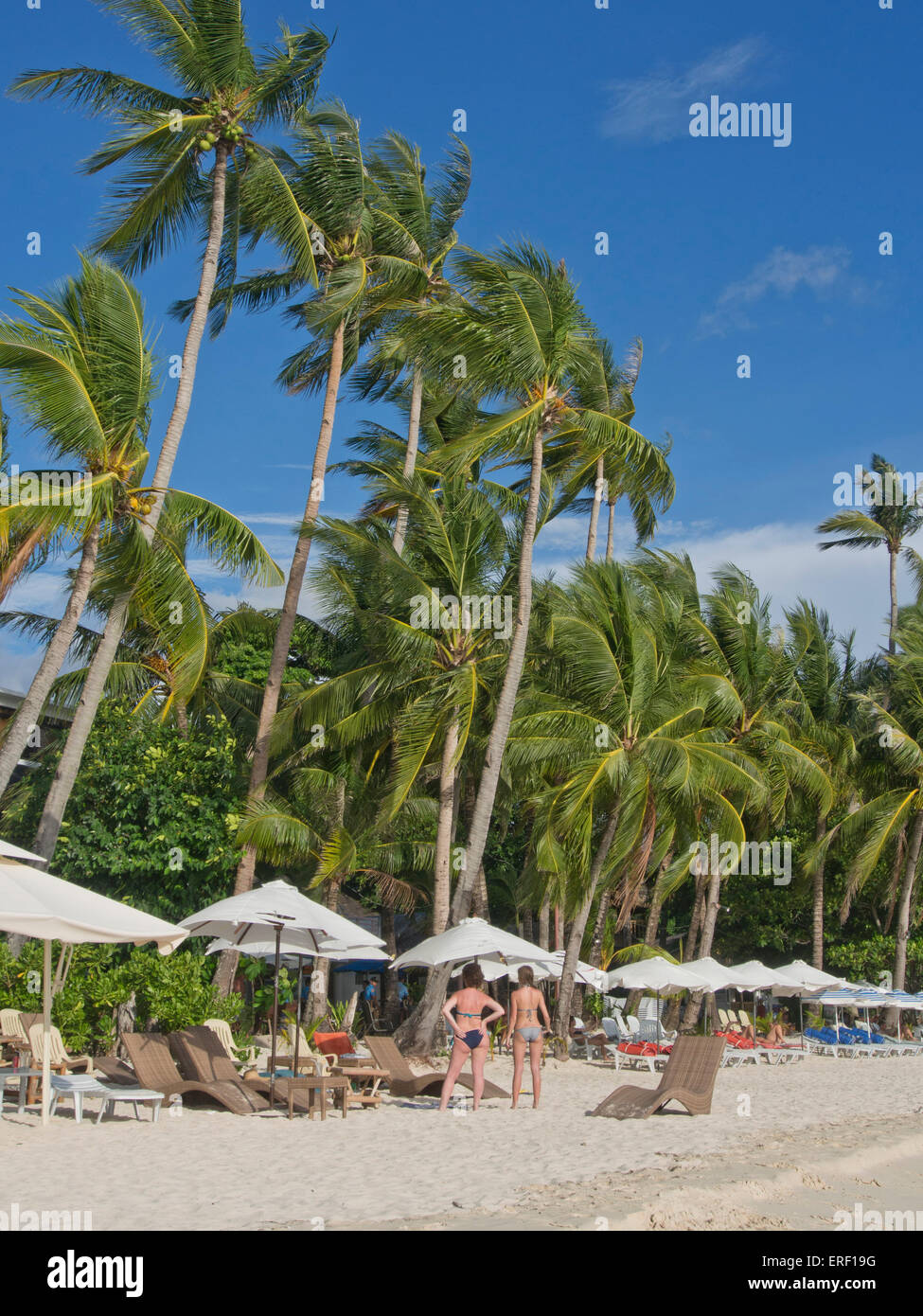 Tourists on the beach in Boracay, Philippines Stock Photo - Alamy