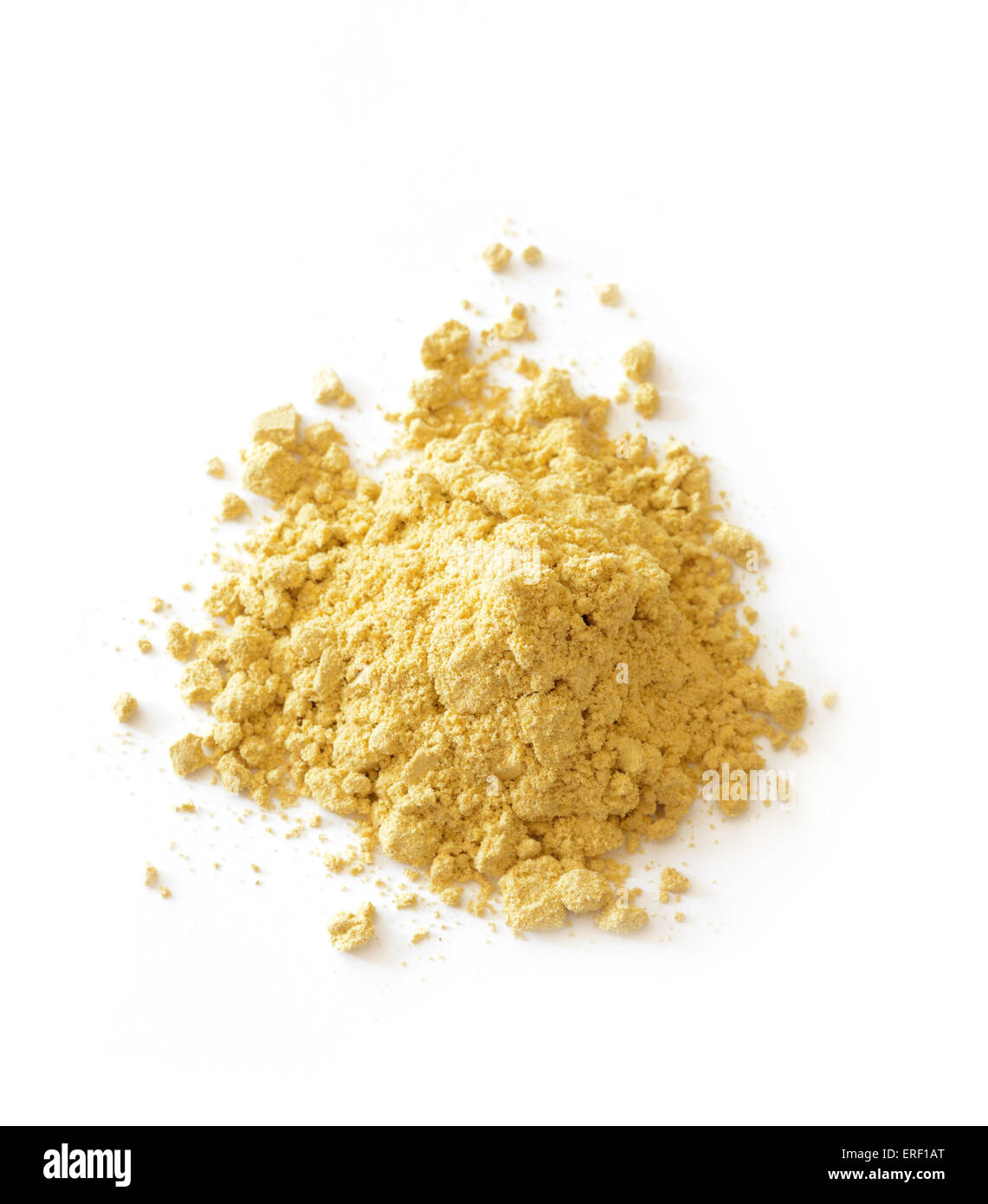 Pile of mustard powder isolated on white background Stock Photo - Alamy