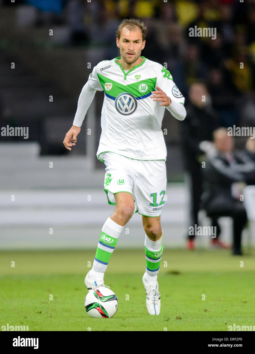 Berlin, Germany. 30th May, 2015. Wolfburg's Bas Dost in action during ...