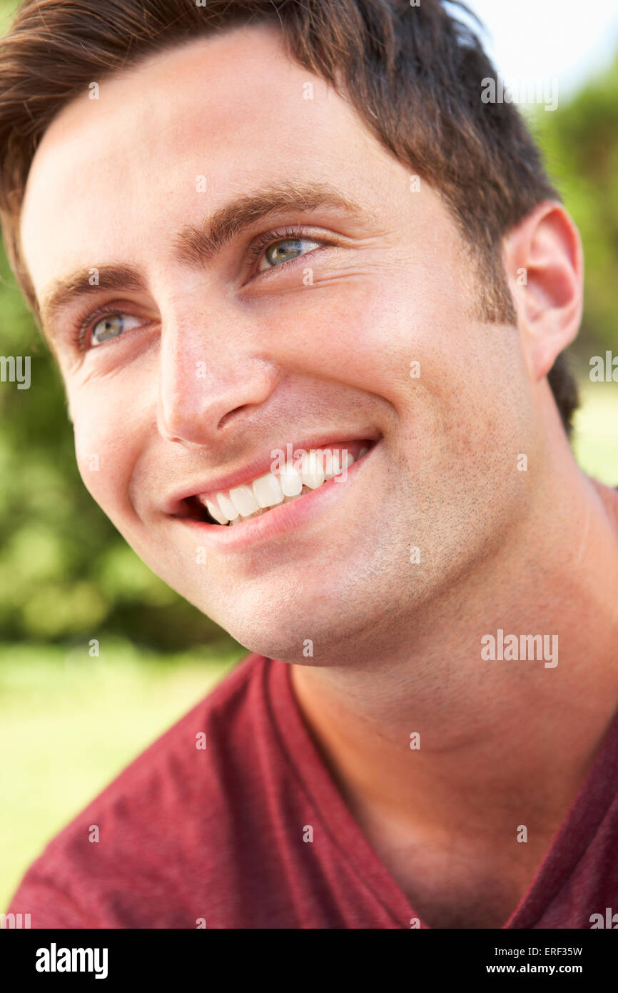 Head And Shoulders Portrait Of Smiling Man Stock Photo - Alamy