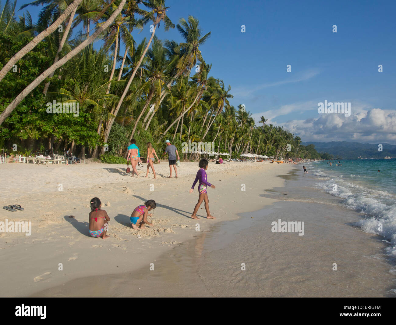 Tourists on the beach in Boracay, Philippines Stock Photo - Alamy