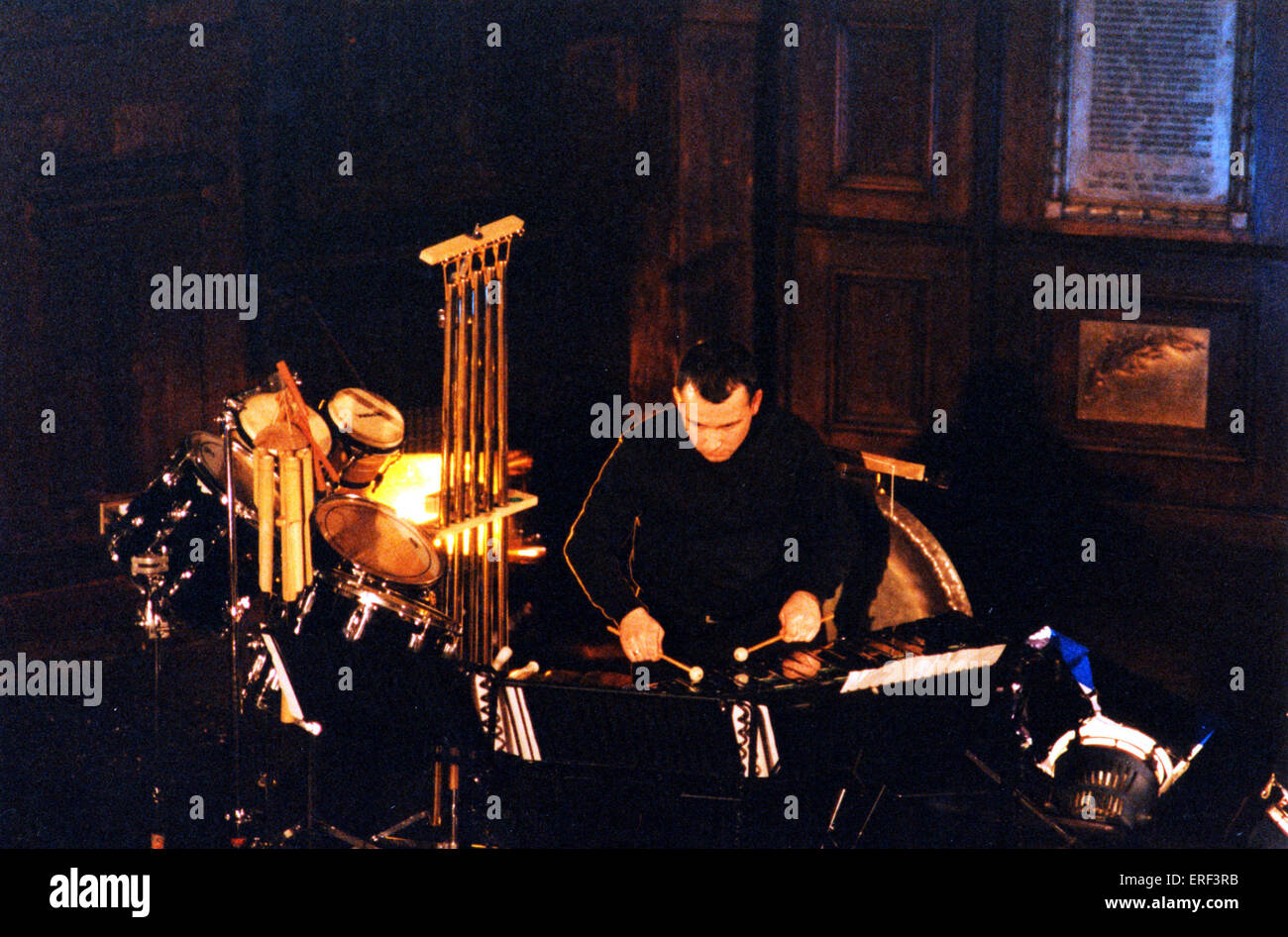 Multi-percussion set-up - played by percussionist Stock Photo - Alamy