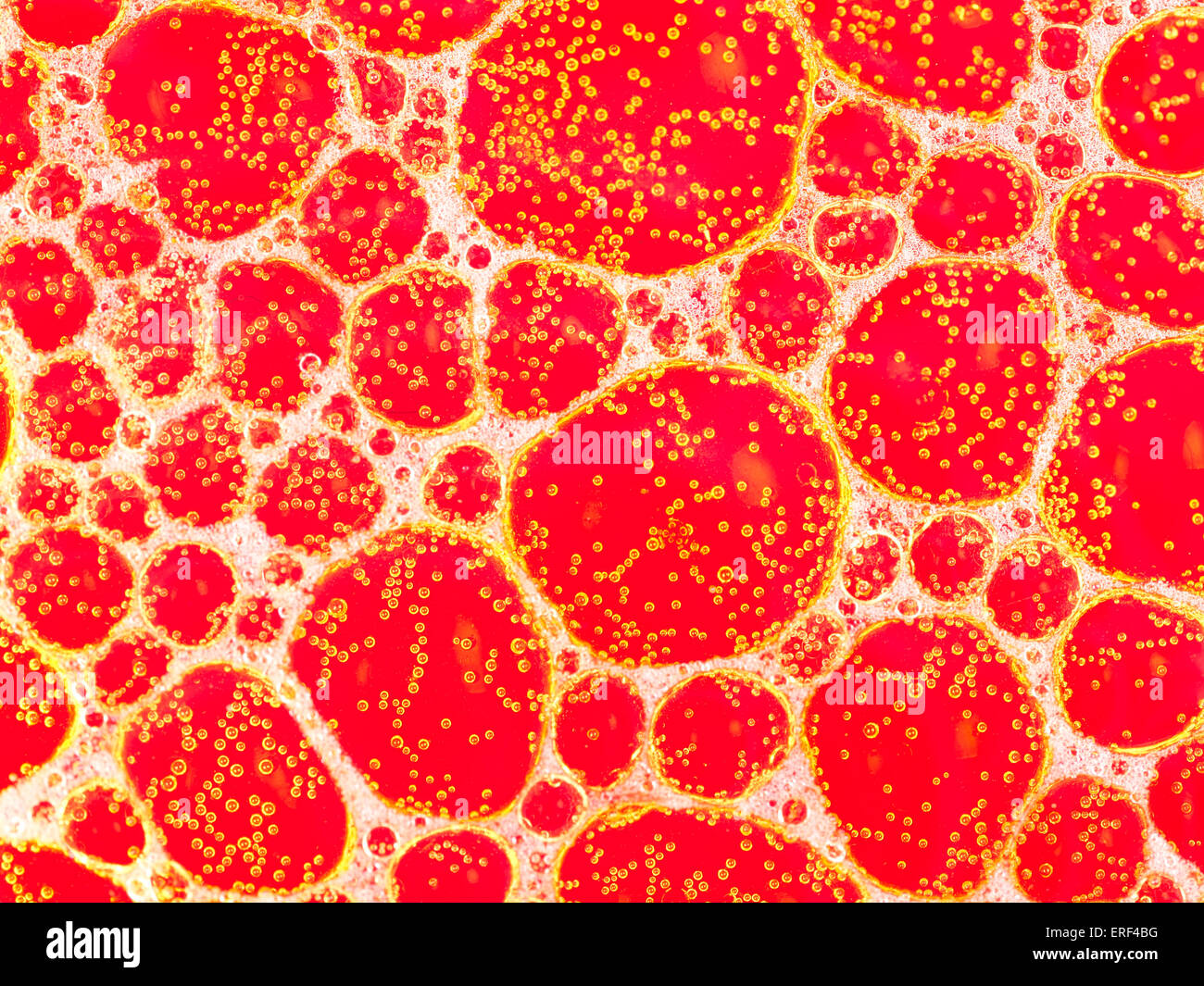 Macro bubbles, red and gold Stock Photo - Alamy