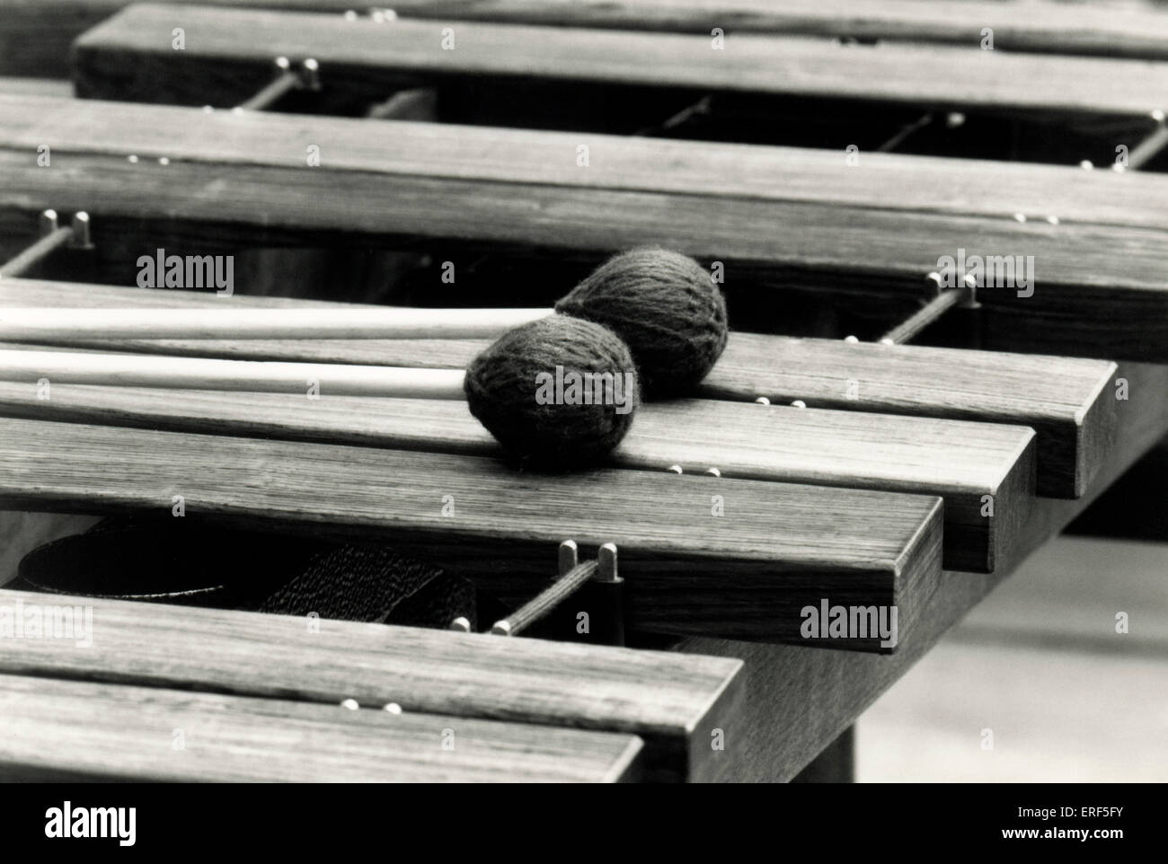 pair of marimba mallets resting on theinstrument Stock Photo - Alamy