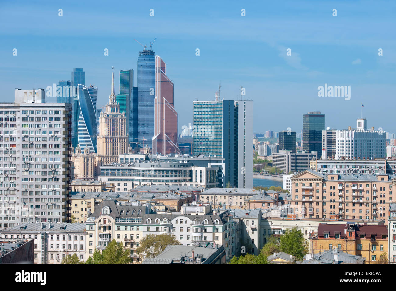 View of skyscrapers Moscow City with New Arbat Stock Photo - Alamy