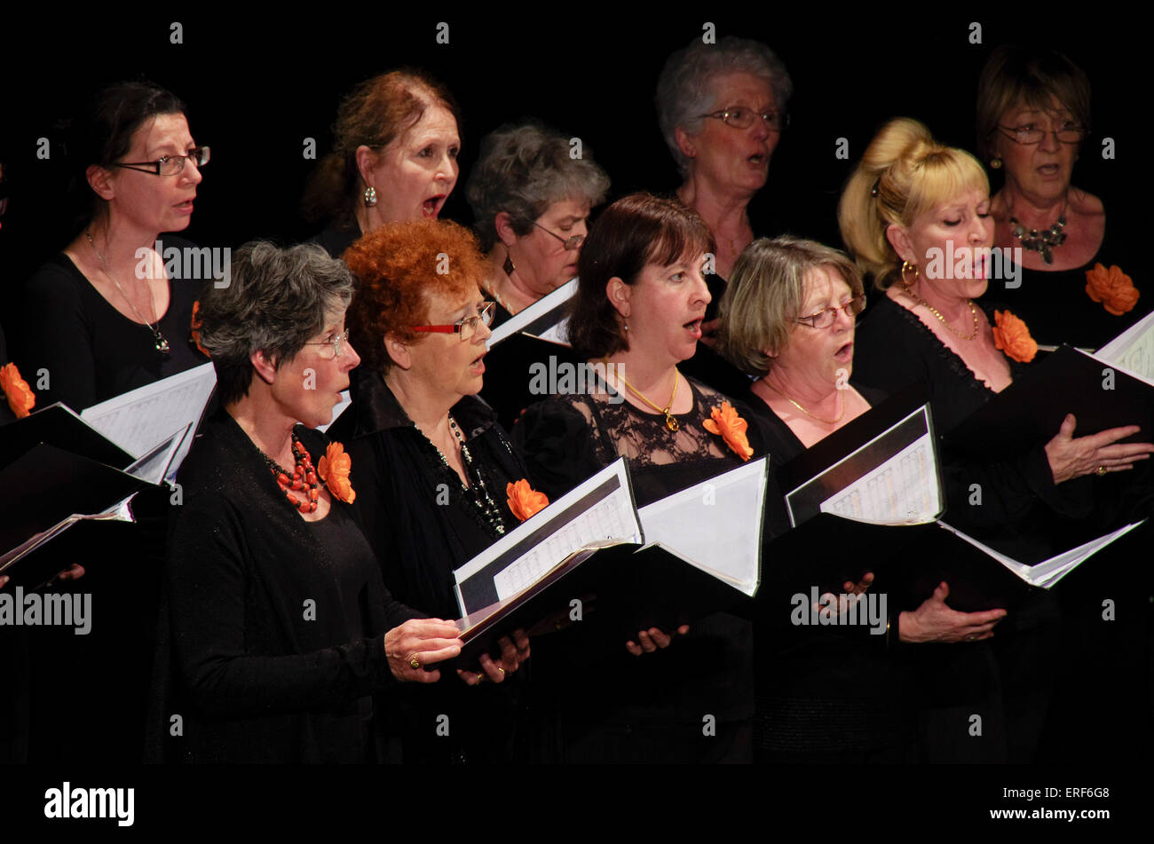 Female section of mixed adult choir Stock Photo - Alamy