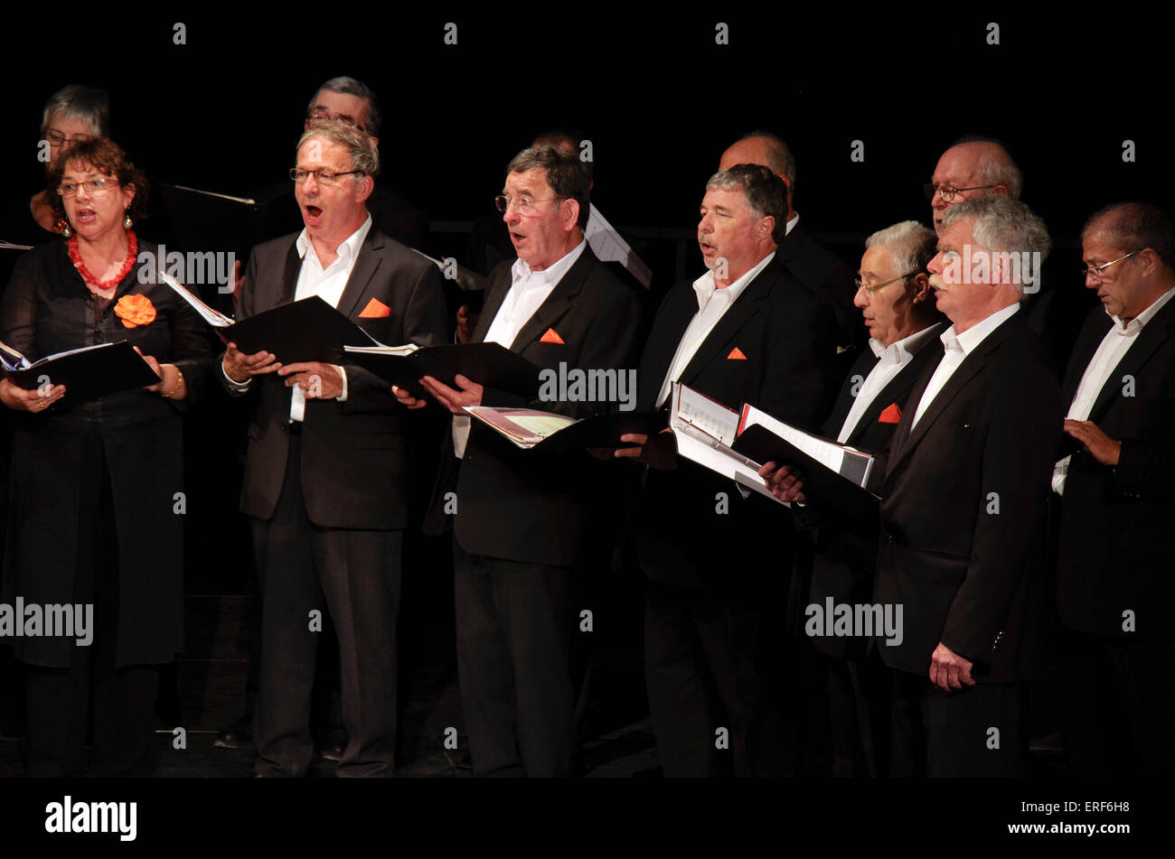 Male section of mixed adult choir Stock Photo - Alamy
