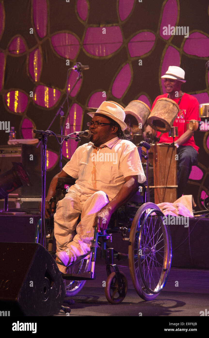 A member of Staff Benda Bilili, a group of street musicians from ...