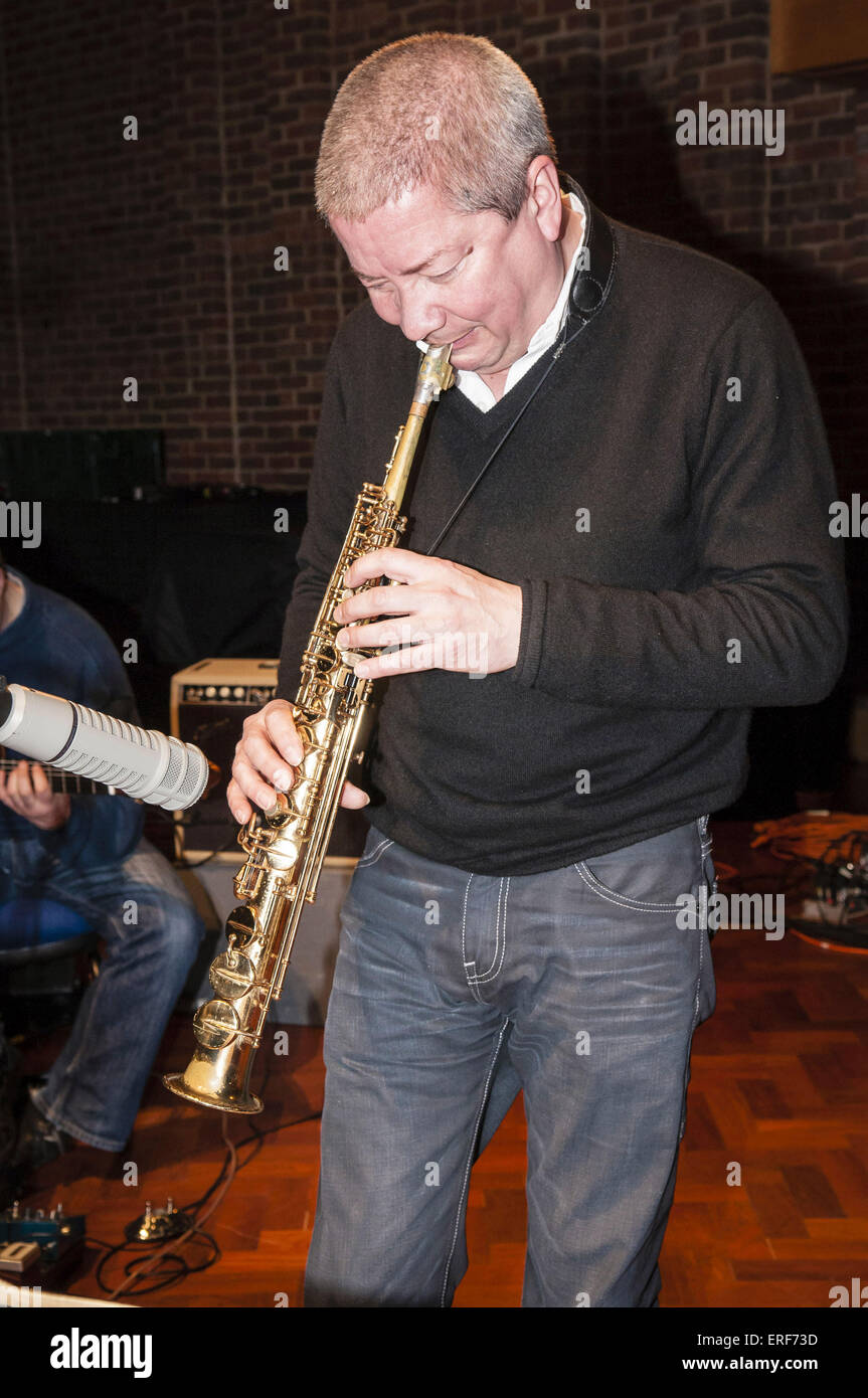 Andy Sheppard during sound checks with the Andy Sheppard Quintet at the ...